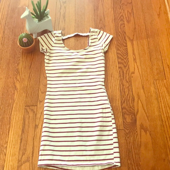 Charlotte Russe | Dresses | Charlotte Russe Red White Striped Bodycon ...